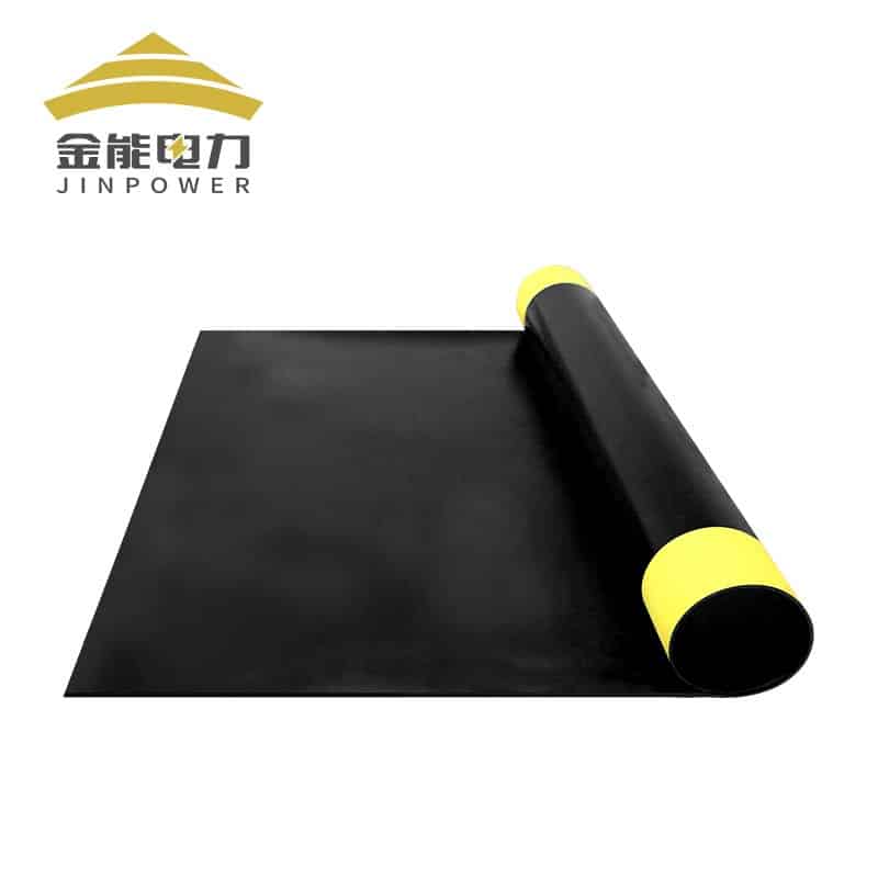 Warning Yellow Edge Line Rubber Mat (Black) - JINPOWER